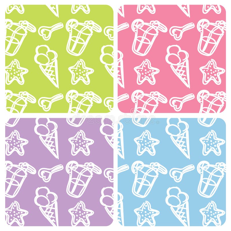 Summer patterns stock vector. Illustration of happy, color - 10066707