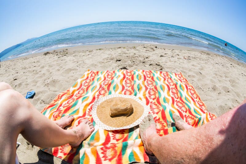 Summer peace at the beach stock photo. Image of foot - 85486706