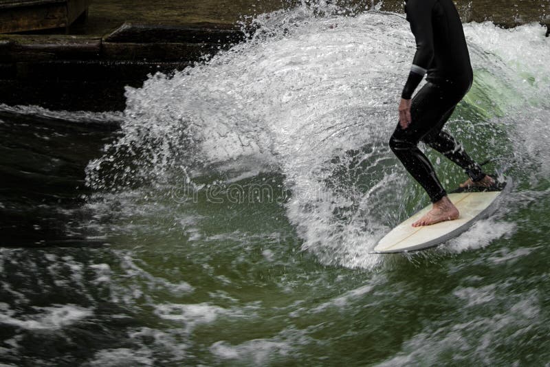 Surfing on the Wild Waves of the River Stock Photo - Image of wave ...