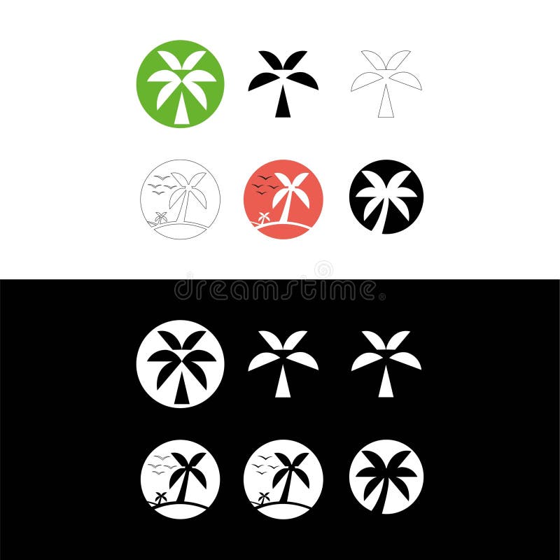 Plam Tree Logo Stock Illustrations – 89 Plam Tree Logo Stock ...