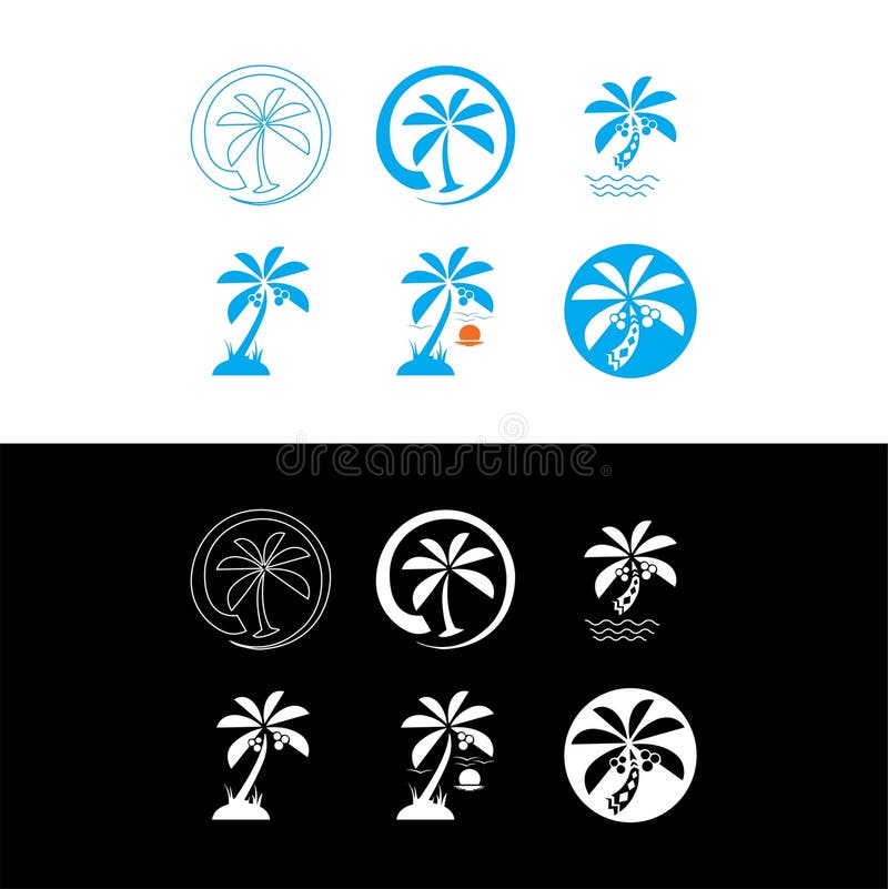 Plam Tree Logo Stock Illustrations – 89 Plam Tree Logo Stock ...