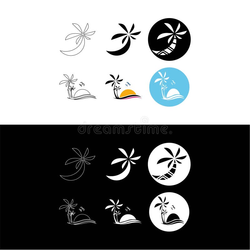 Plam Tree Logo Stock Illustrations – 89 Plam Tree Logo Stock ...