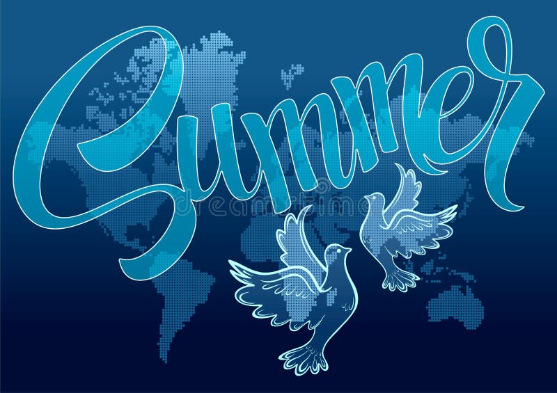 Summer on the planet stock vector. Illustration of wallpaper - 71372209