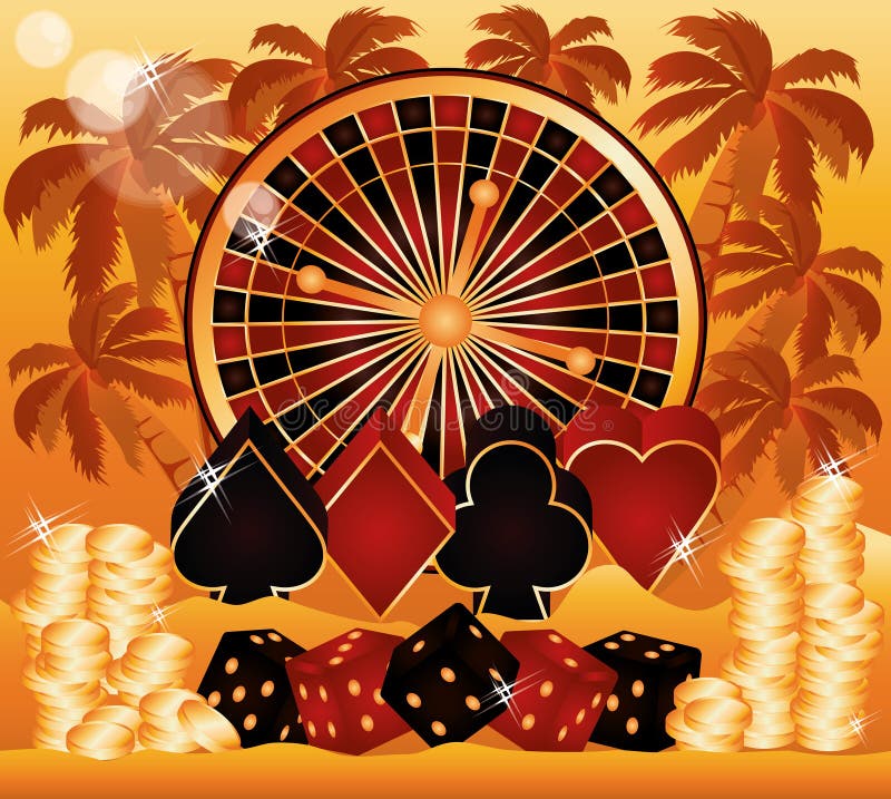 Summer Poker Time Wallpaper Stock Vector - Illustration of cash ...