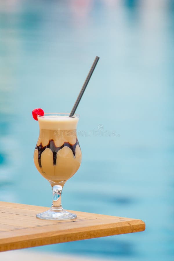 Cocktail by the pool stock image. Image of sunrise, dream - 26088185