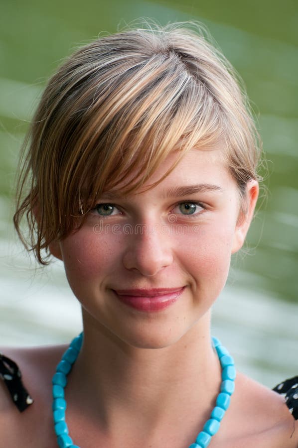 Summer portrait stock photo. Image of youth, female, looking - 12827578