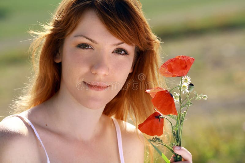 Summer portrait stock photo. Image of person, flower - 24404846