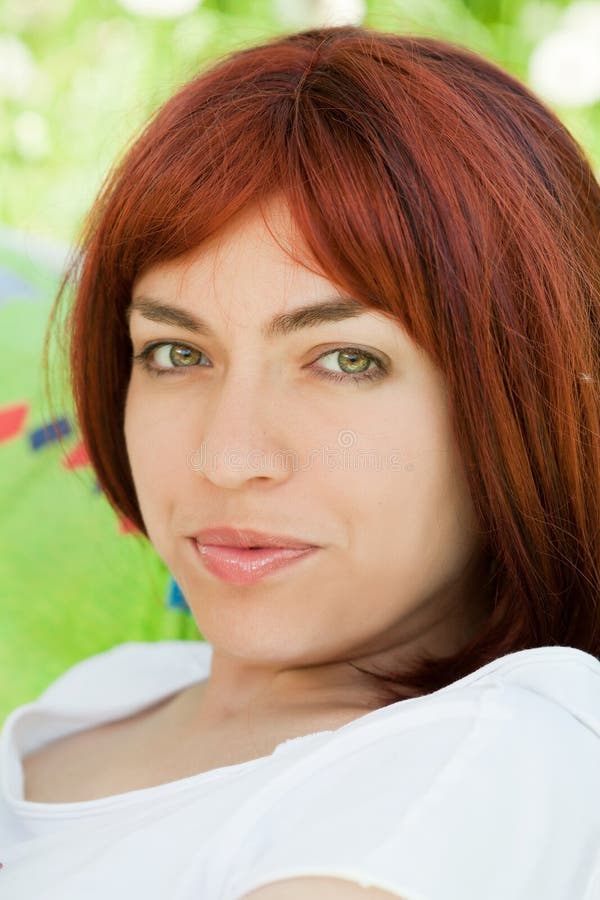 Summer Portrait Beautiful the Girl Stock Image - Image of hairstyle ...