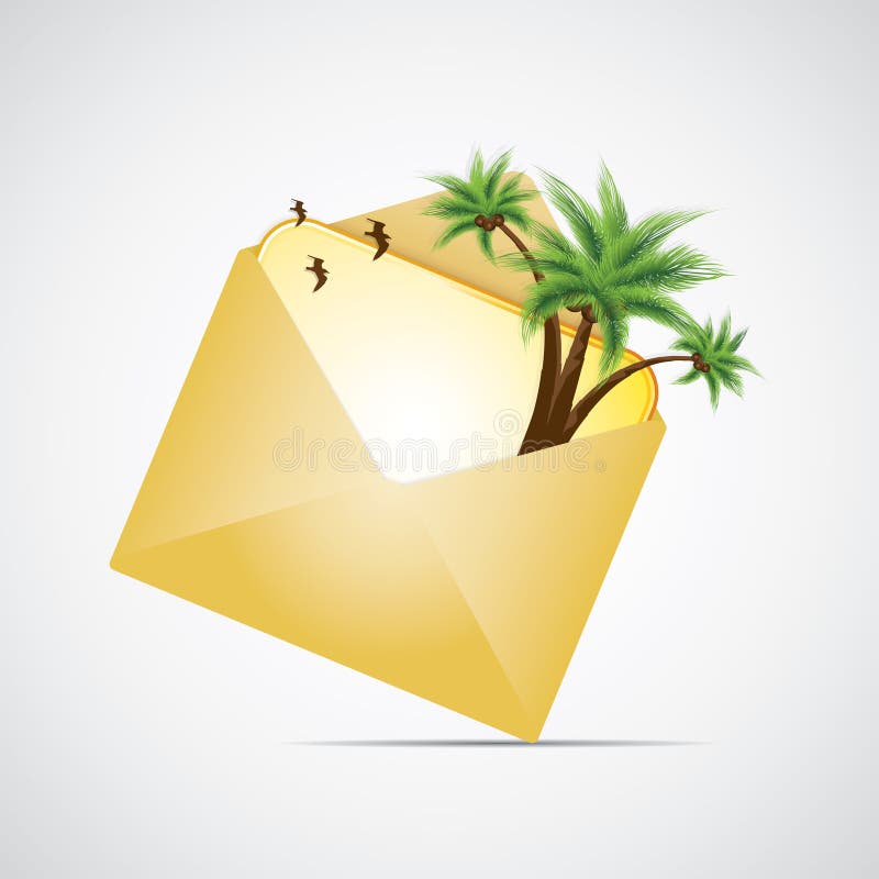 Summer Postcard in the Shape of a Sun. Stock Vector - Illustration of ...