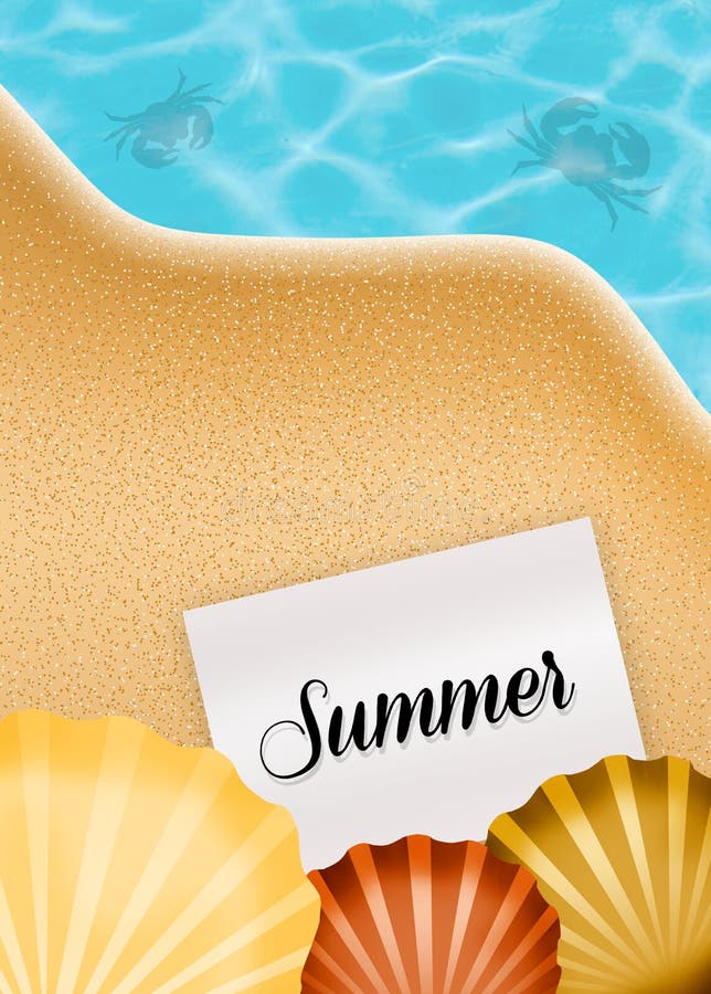 Summer postcard stock illustration. Illustration of holiday - 39129859
