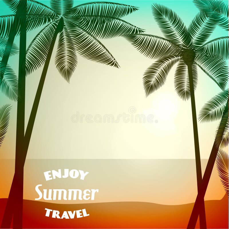 Summer poster background stock vector. Illustration of tourism - 41657298