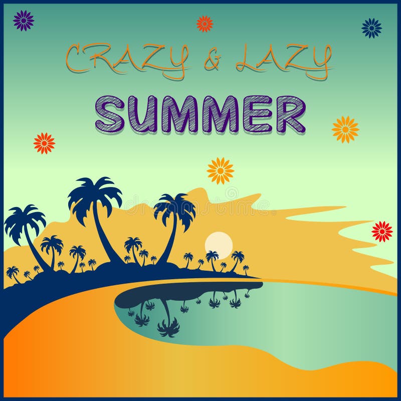 Summer poster stock vector. Illustration of vector, download - 73130762