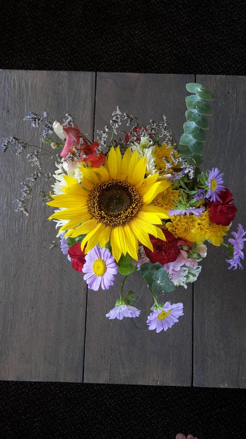 Summer posy stock image. Image of pink, purple, yellow - 51141571