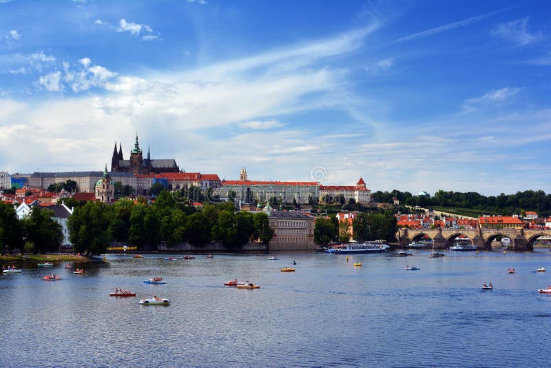 Summer Prague 2015 stock photo. Image of culture, river - 56551892