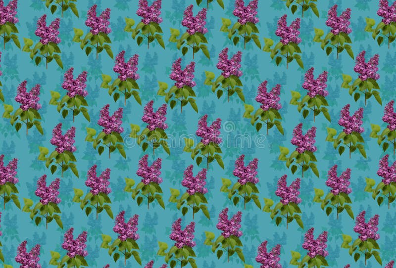 Summer Print for Design and Print with Lilac Flowers Stock Photo ...