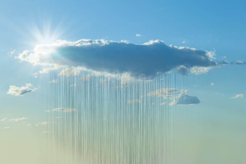 Rain during sunshine stock illustration. Illustration of tears - 13210654