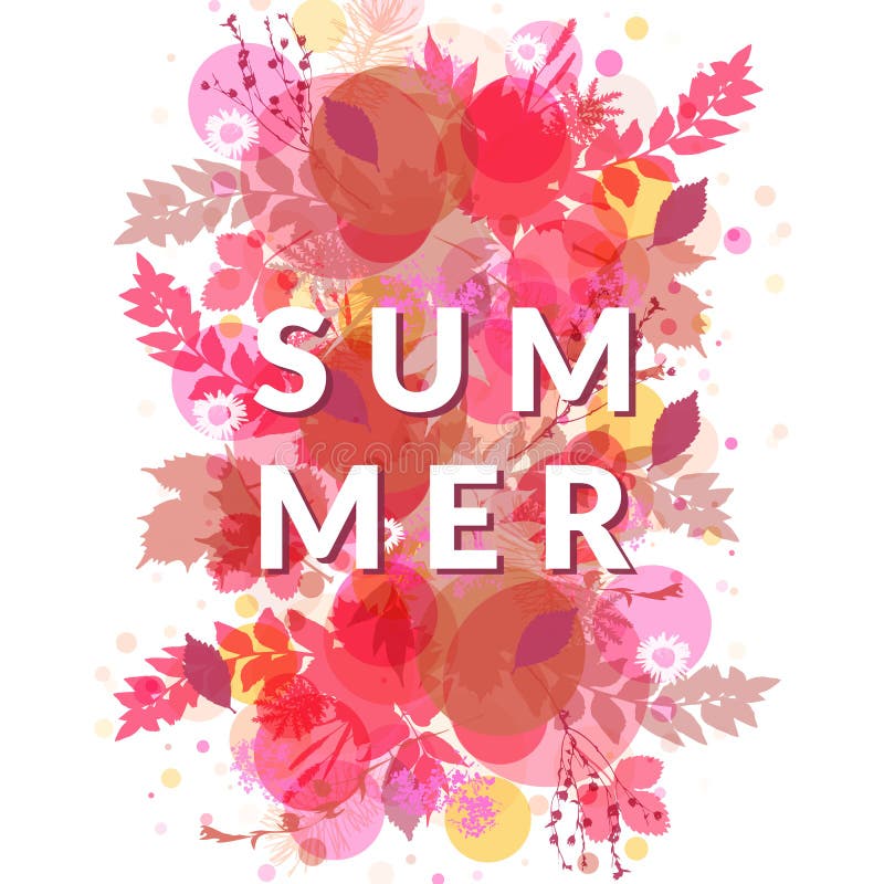 Summer red foliage banner stock illustration. Illustration of floral ...