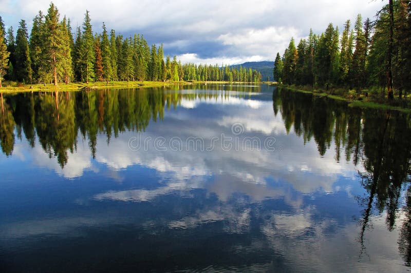 Summer Reflection stock image. Image of clouds, morning - 14942387