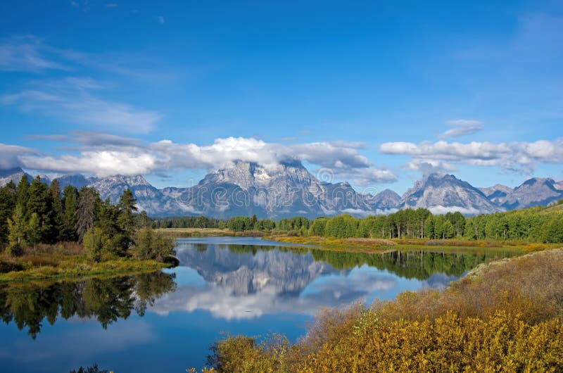 Summer Reflections stock image. Image of parks, tetons - 34446073