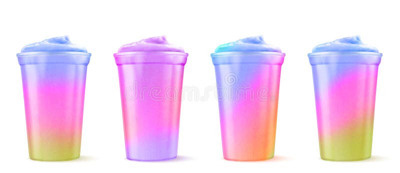 Summer Refreshing Cold Cocktail in a Plastic Cup. Vector Illustration ...