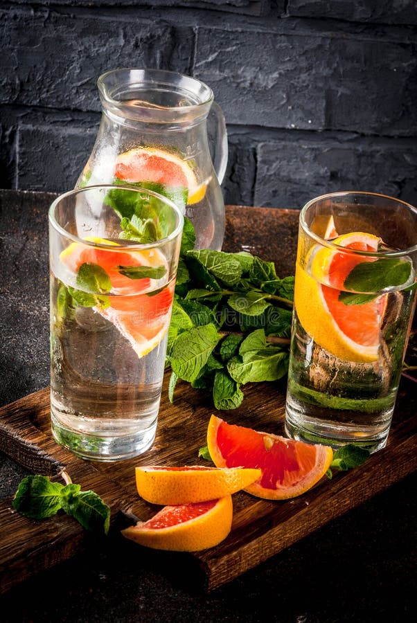 Summer Refreshment Drink, Strawberry Mojito Cocktail on Light Co Stock ...