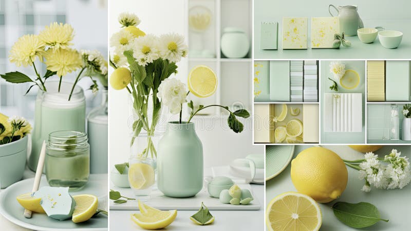 Summer Refreshment: Ice Cold Lemonade with Fresh Lemons and Daisies on ...