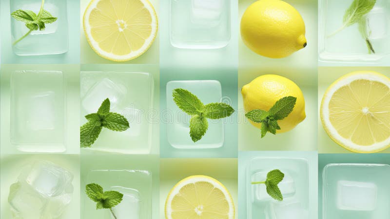 Summer Refreshment: Ice Cold Lemonade with Fresh Lemons and Daisies on ...