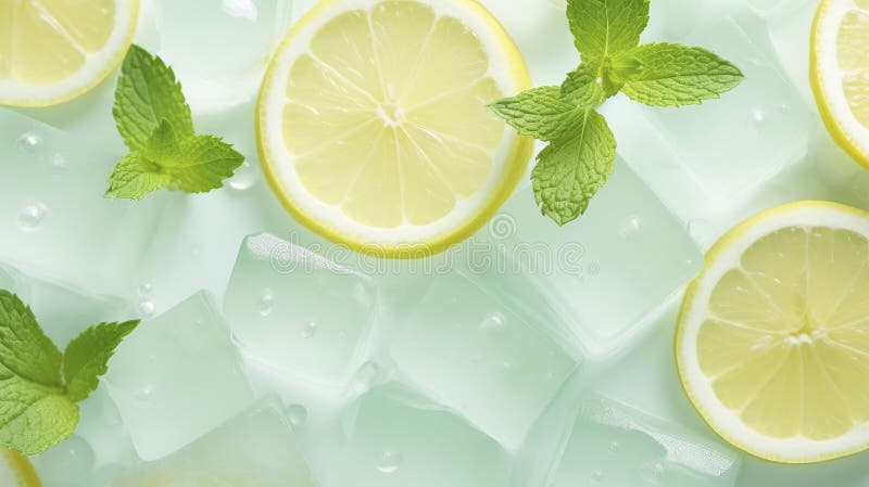 Summer Refreshment: Ice Cold Lemonade with Fresh Lemons and Daisies on ...