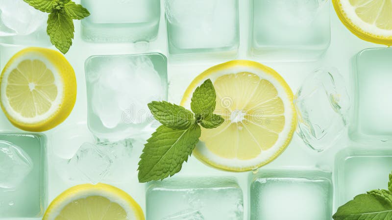 Summer Refreshment: Ice Cold Lemonade with Fresh Lemons and Daisies on ...
