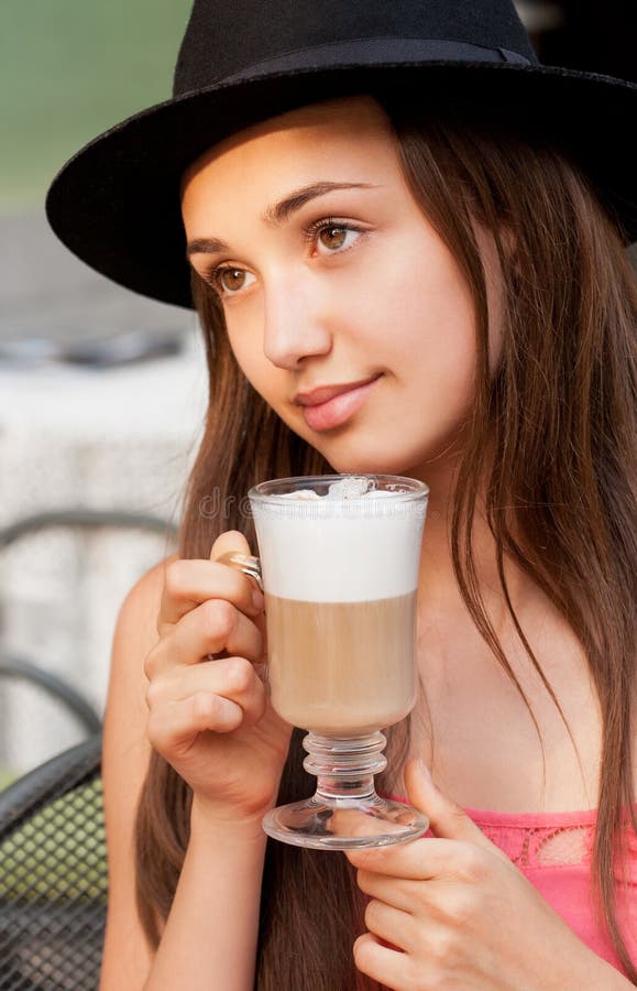 Summer refreshments. stock image. Image of away, cappuccino - 57947575