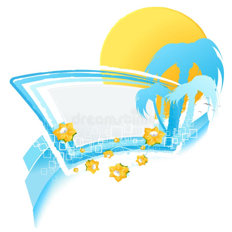 Summer Blank Sign stock vector. Illustration of cartoon - 53389464