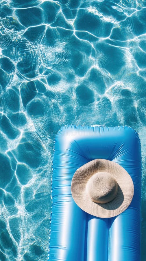 Summer Relaxation in the Pool. AI Generated Stock Illustration ...