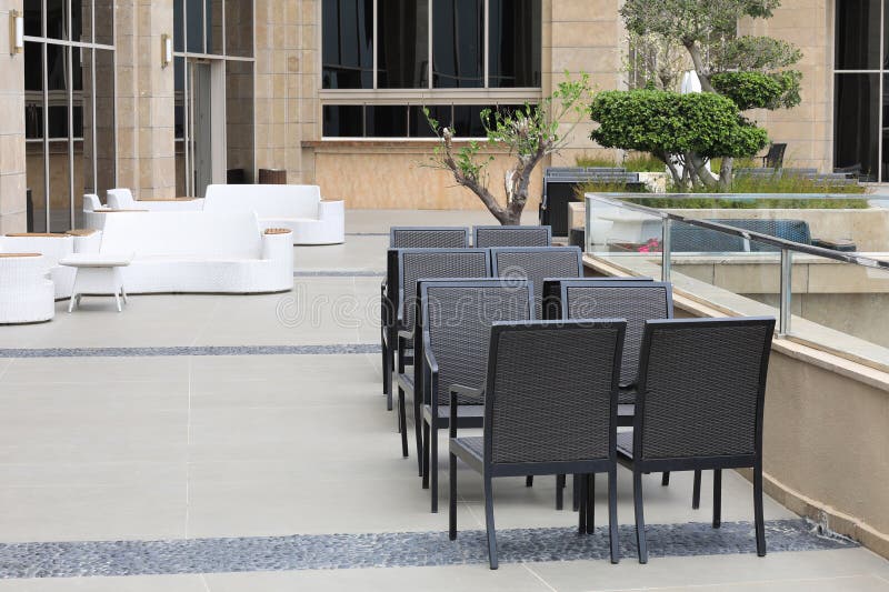 Resort Restaurant with Tables Stock Photo - Image of elegance, outdoor ...