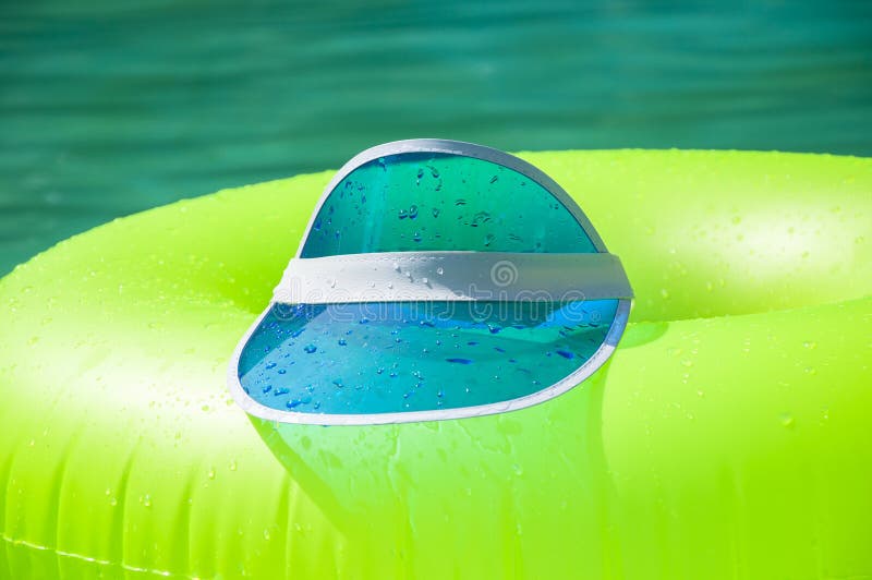 Summer Resort Vacation. Inflatable Ring in Swimming Pool. Swimming ...