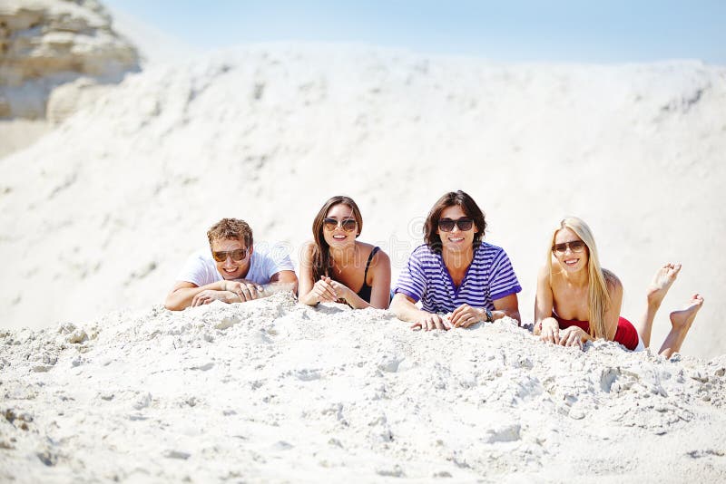 Summer rest stock image. Image of sand, girl, sunglasses - 56053007
