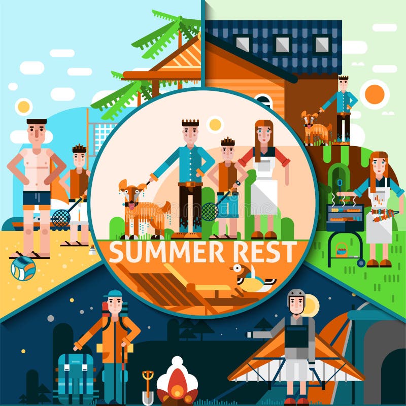 Summer Rest Concept stock vector. Illustration of symbol - 60189275