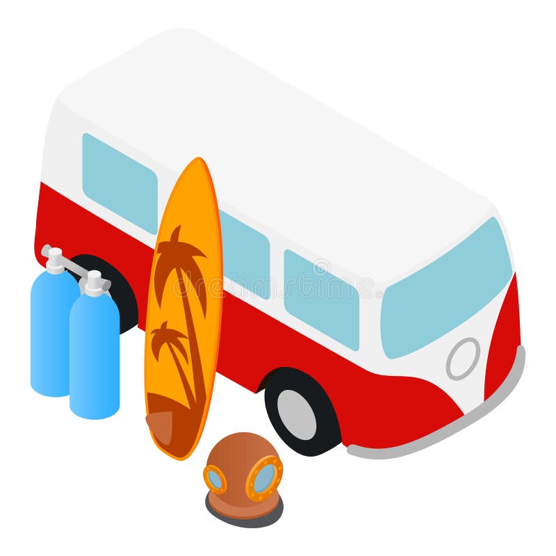 Summer Rest Icon, Isometric Style Stock Vector - Illustration of ...