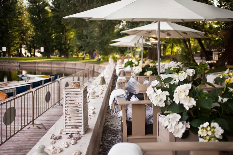 Summer restaurant terrace stock photo. Image of open - 33378716