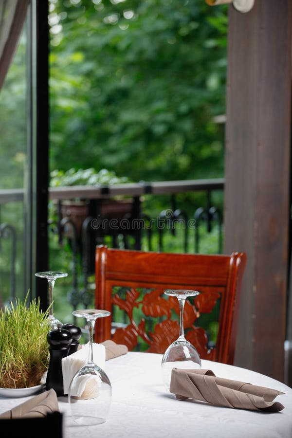 Summer restaurant terrace stock image. Image of dinner - 55391617