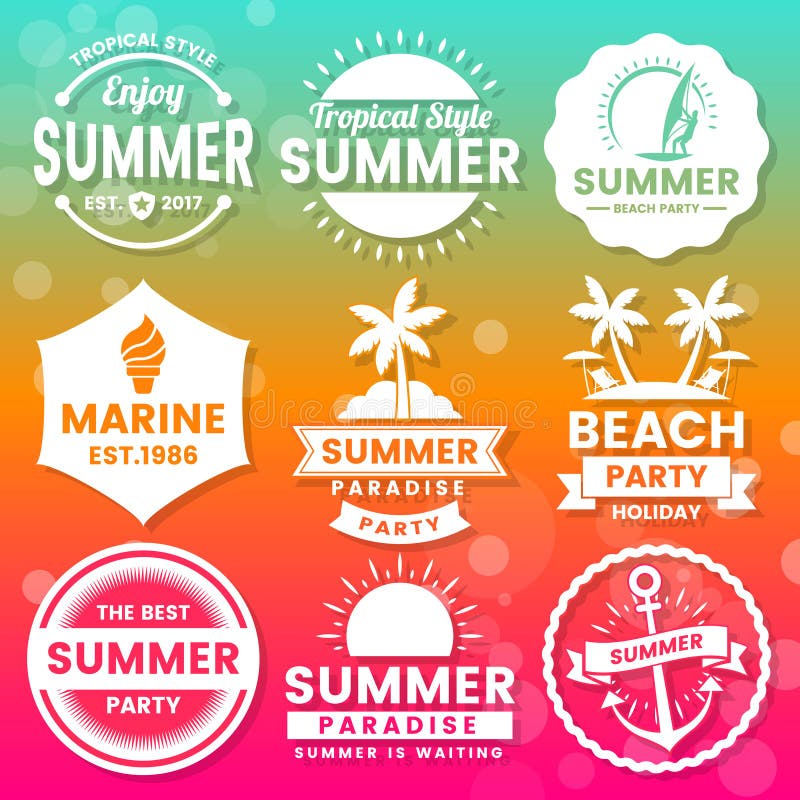 Summer Retro Logo Stock Illustrations – 78,607 Summer Retro Logo Stock ...
