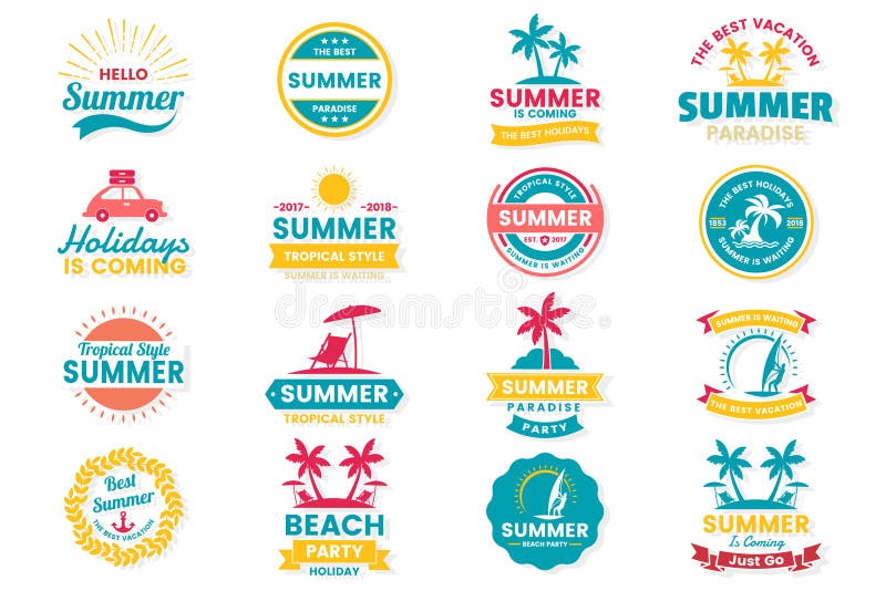 Summer Retro Logo Stock Illustrations – 97,691 Summer Retro Logo Stock ...