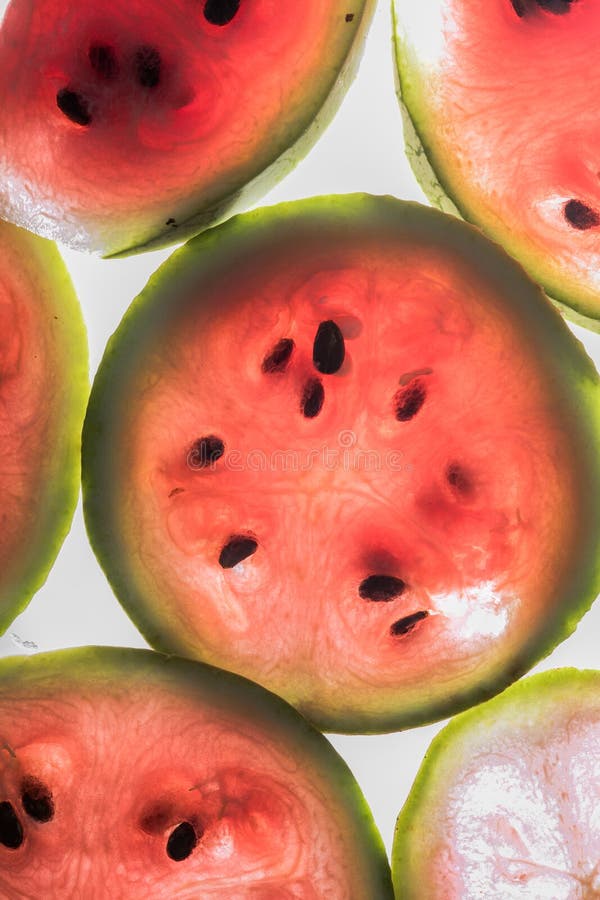 Summer Ripe Sliced Watermelon, Top View Stock Photo - Image of fresh ...