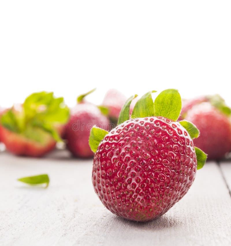 Summer Ripe Strawberry, Isolated Stock Photo - Image of color, fruit ...