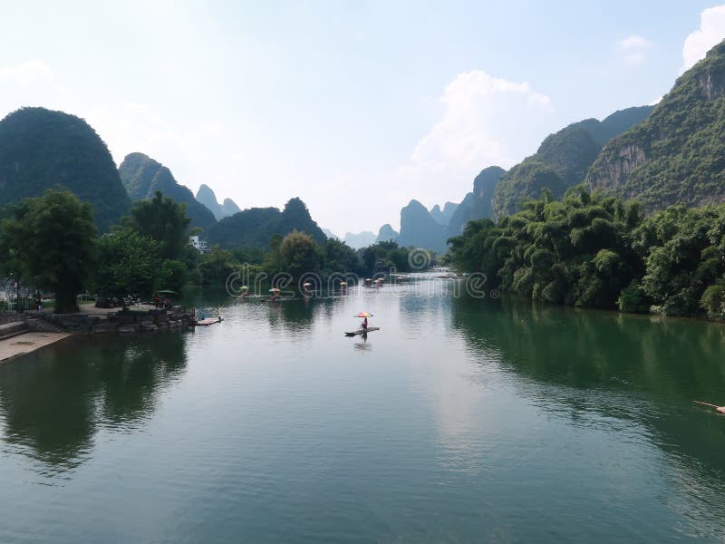 River and Mountain in China Stock Photo - Image of scenery, summer ...