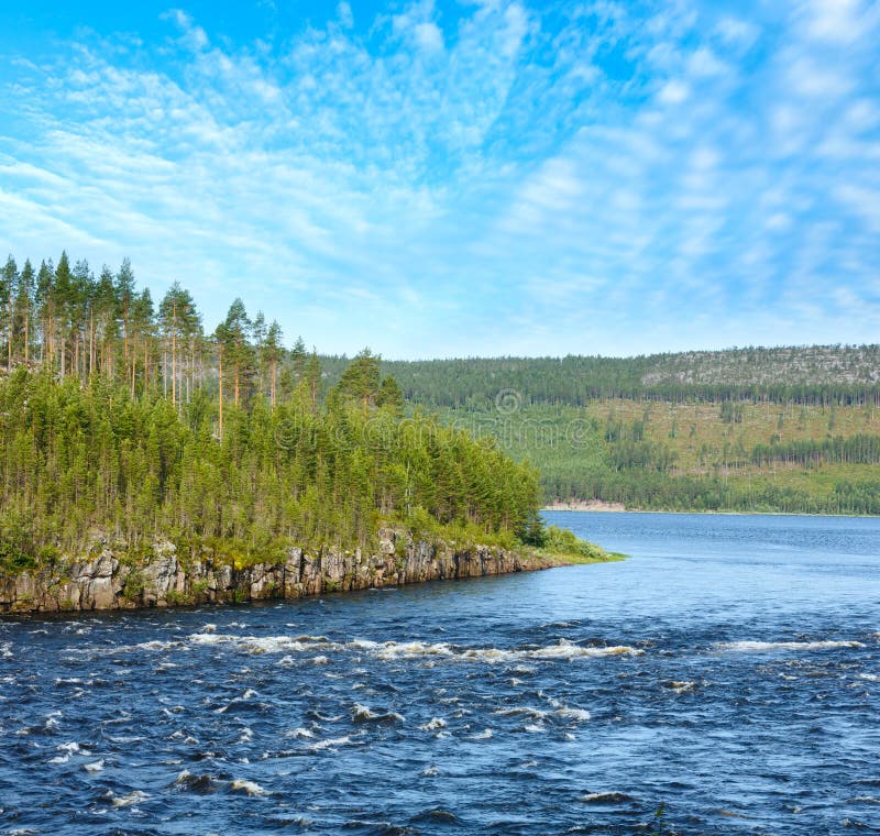 Summer river, Sweden stock photo. Image of rock, surface - 151943354