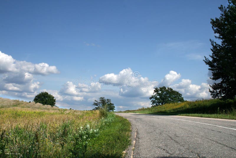 Summer road stock photo. Image of summer, landscape, green - 3533776