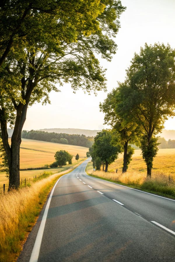 Summer Road Background with Blur Effect Stock Illustration ...