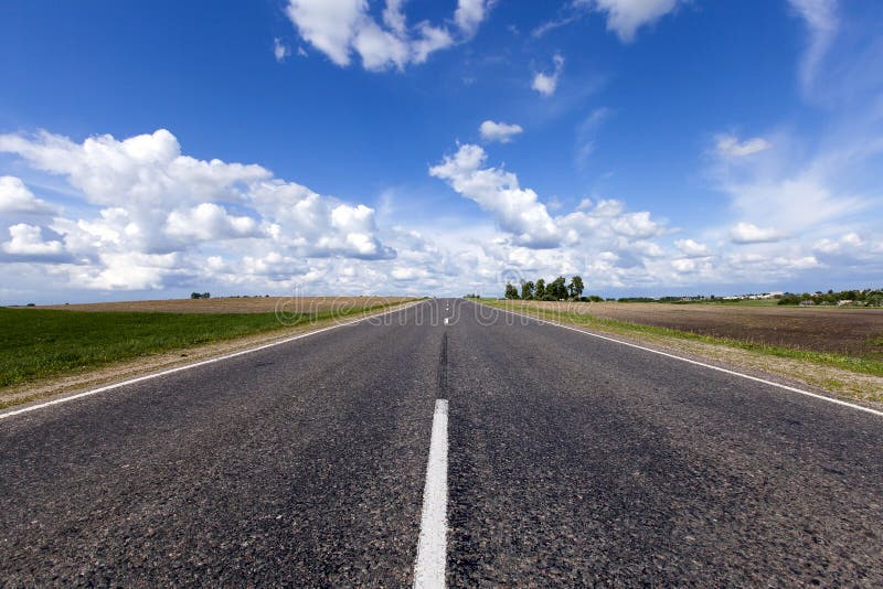 Summer road , field stock image. Image of lower, roadside - 73971619