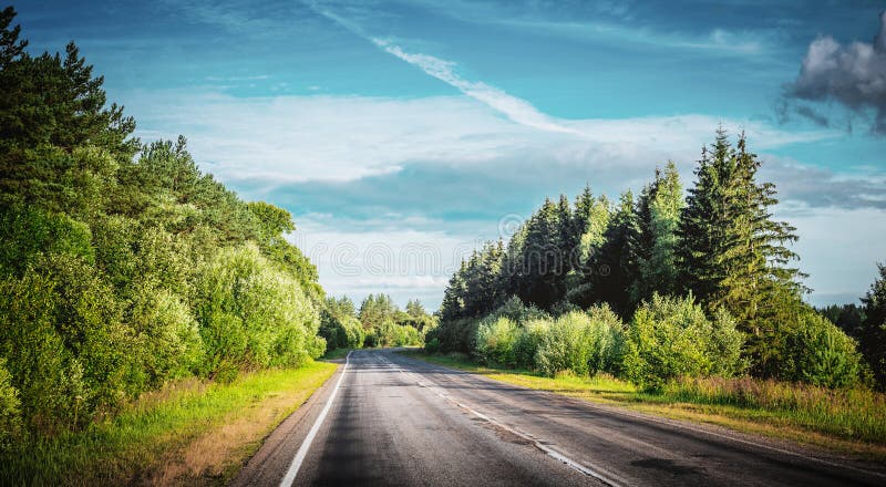 Summer road background stock image. Image of direction - 166123189
