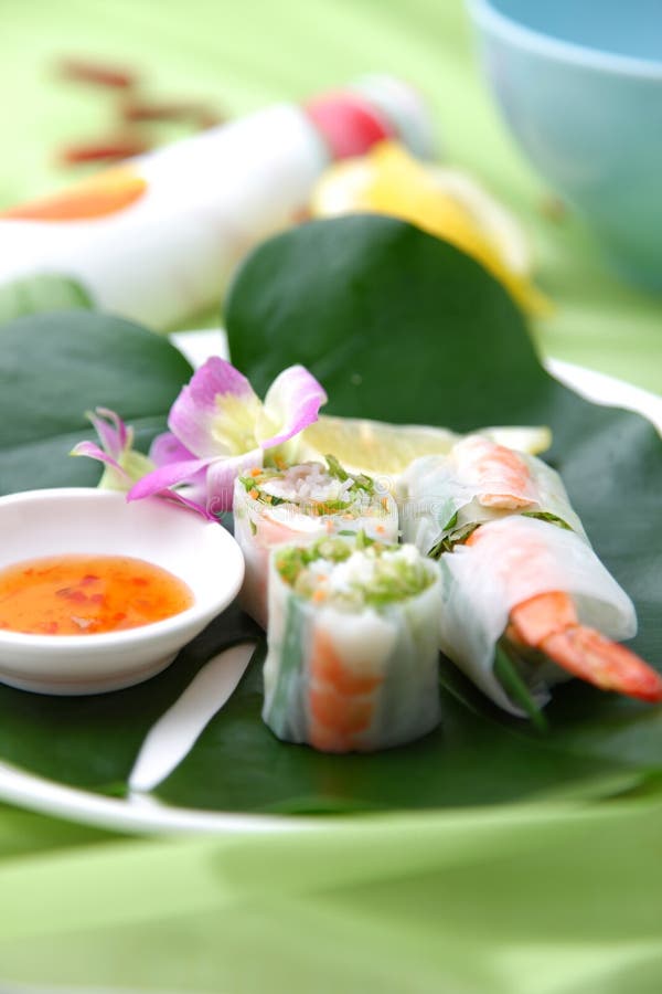 Summer roll stock photo. Image of cuisine, ethnic, prawn - 43923524